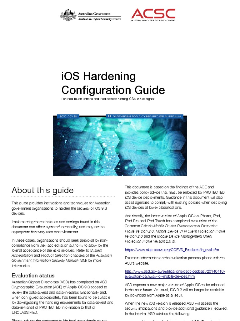 IOS9 Hardening Guide | PDF | Mobile App | Ios
