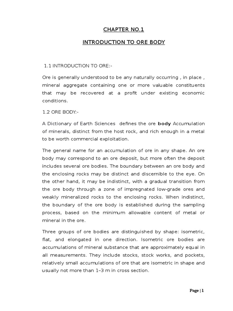 Ore Body | PDF | Aquifer | Rock (Geology)