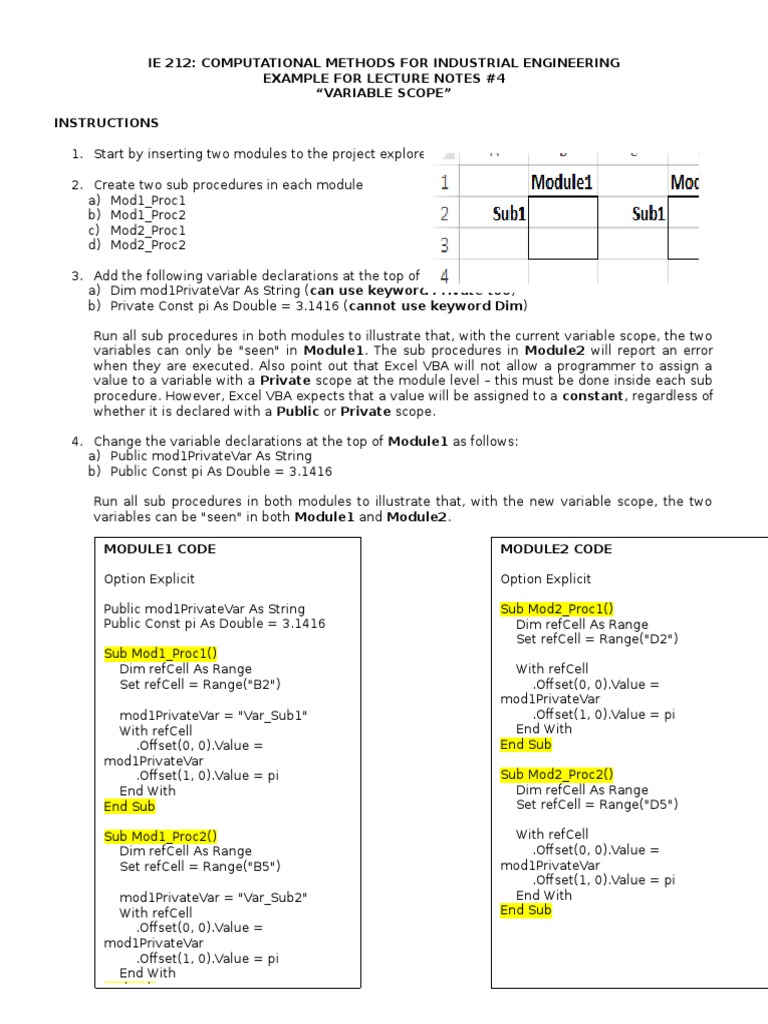 Ie 212 Computational Methods For Industrial Engineering Example For Lecture Notes 4 Variable