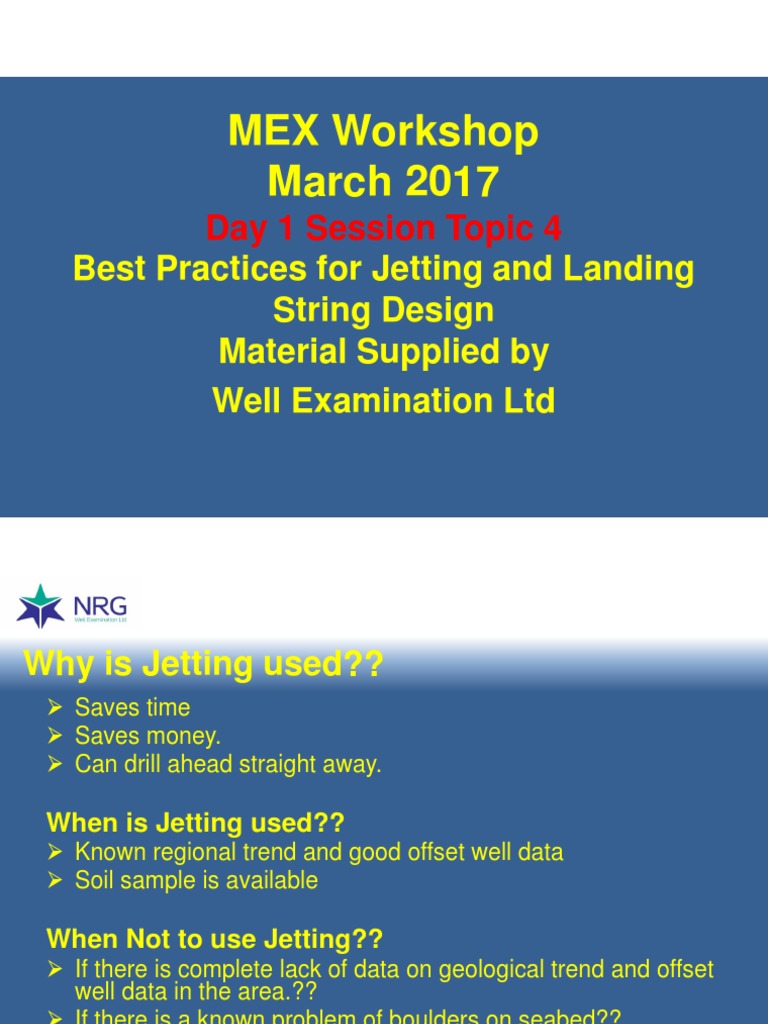 Jetting Best Practices for Well Design | PDF | Mechanical Engineering ...