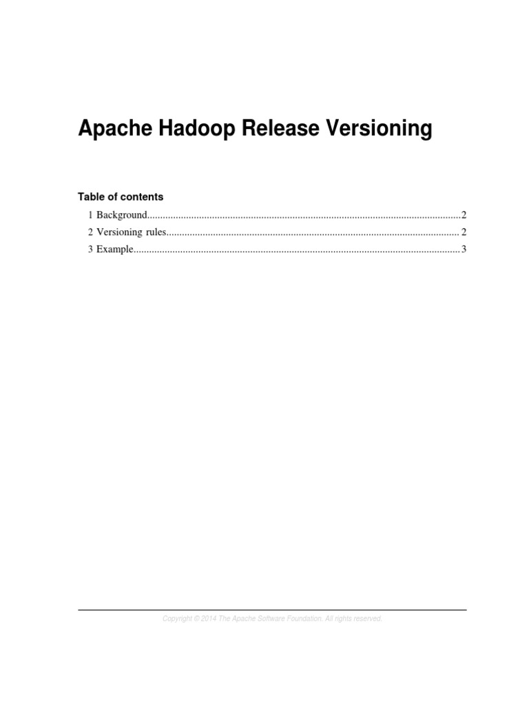 Apache Hadoop Release Versioning | PDF