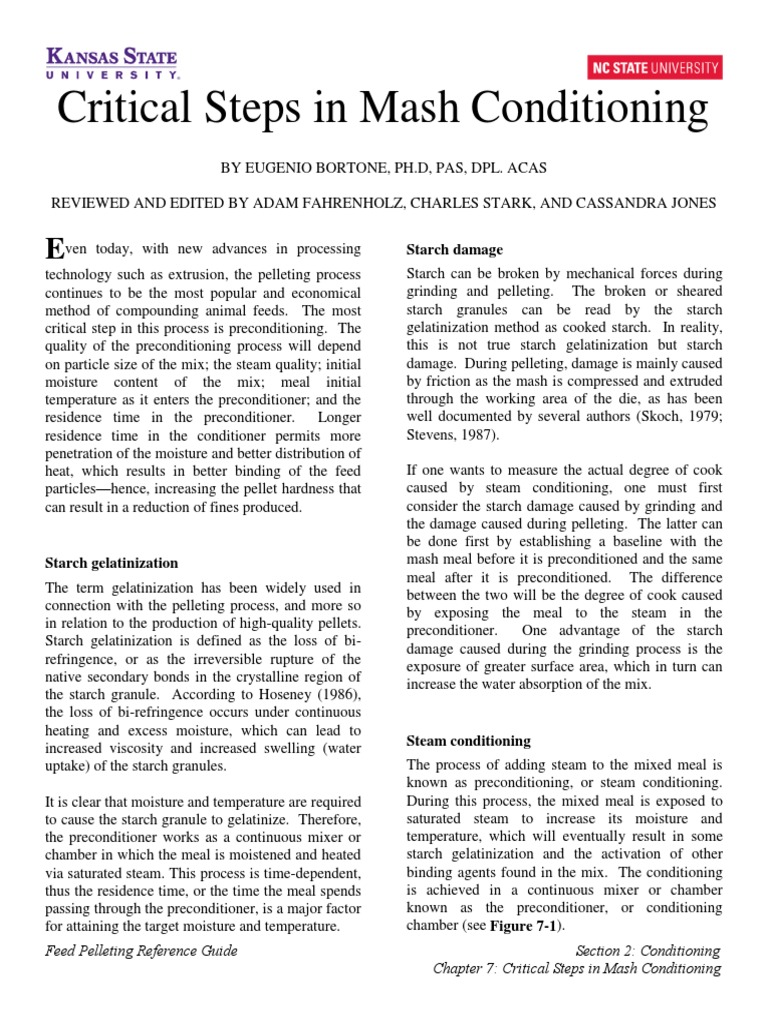 2-7, Critical Steps in Mash Conditioning | PDF | Steam | Starch