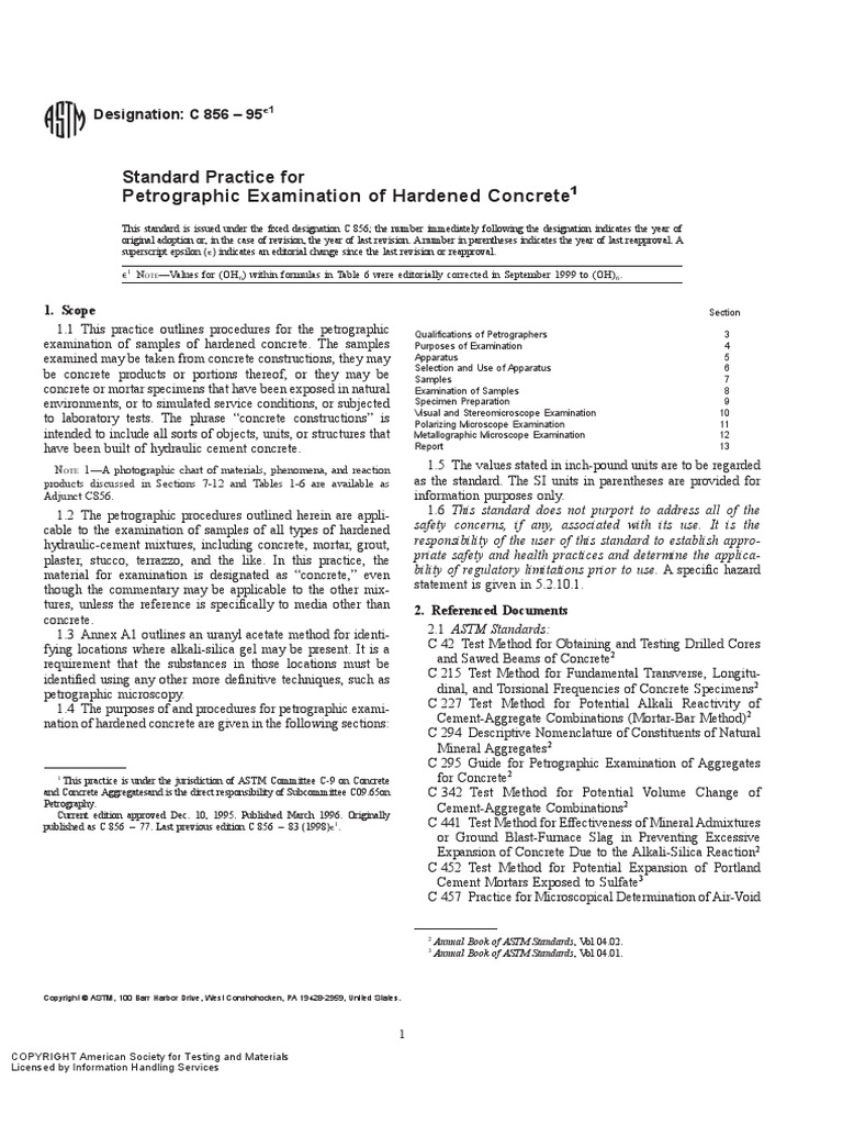 ASTM C856 | Construction Aggregate | Concrete