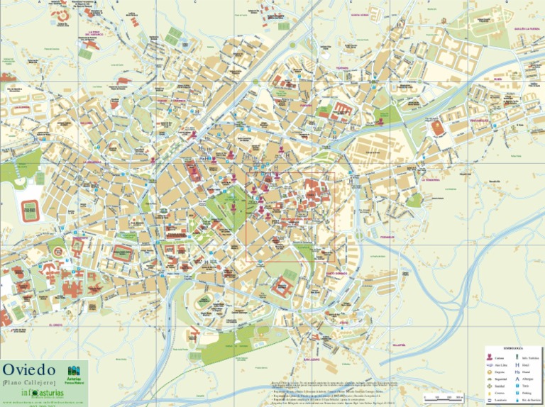 Mapa Callejero Oviedo | Science | Geografía