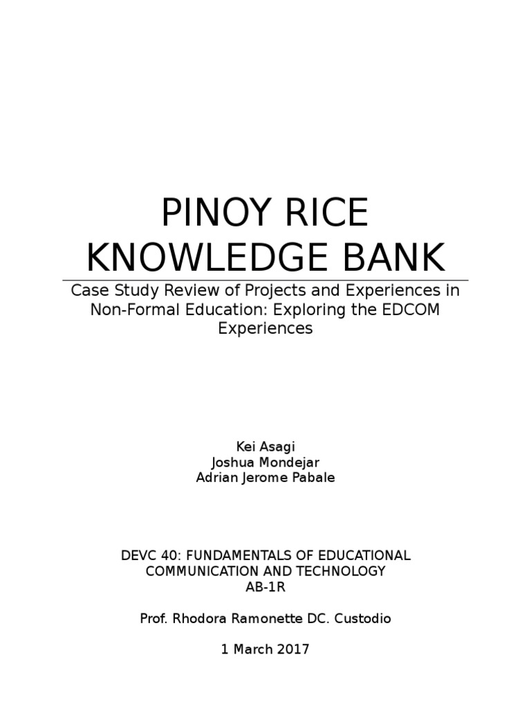 Pinoy Rice Knowledge Bank | PDF | International Rice Research Institute ...