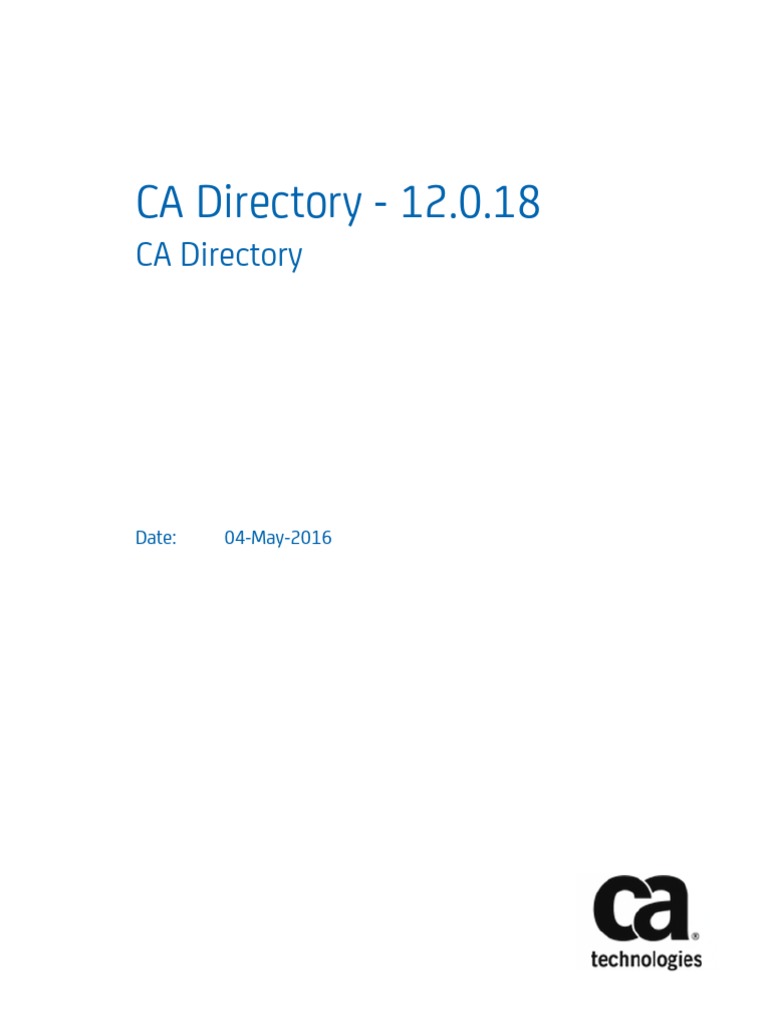 CA Directory - 12.0.18 - ENU - 20160504 PDF | Download Free PDF ...