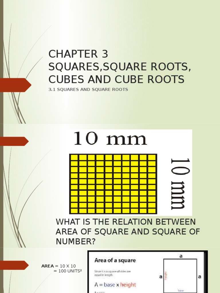 Squares, Square Roots, Cubes and Cube Roots | PDF