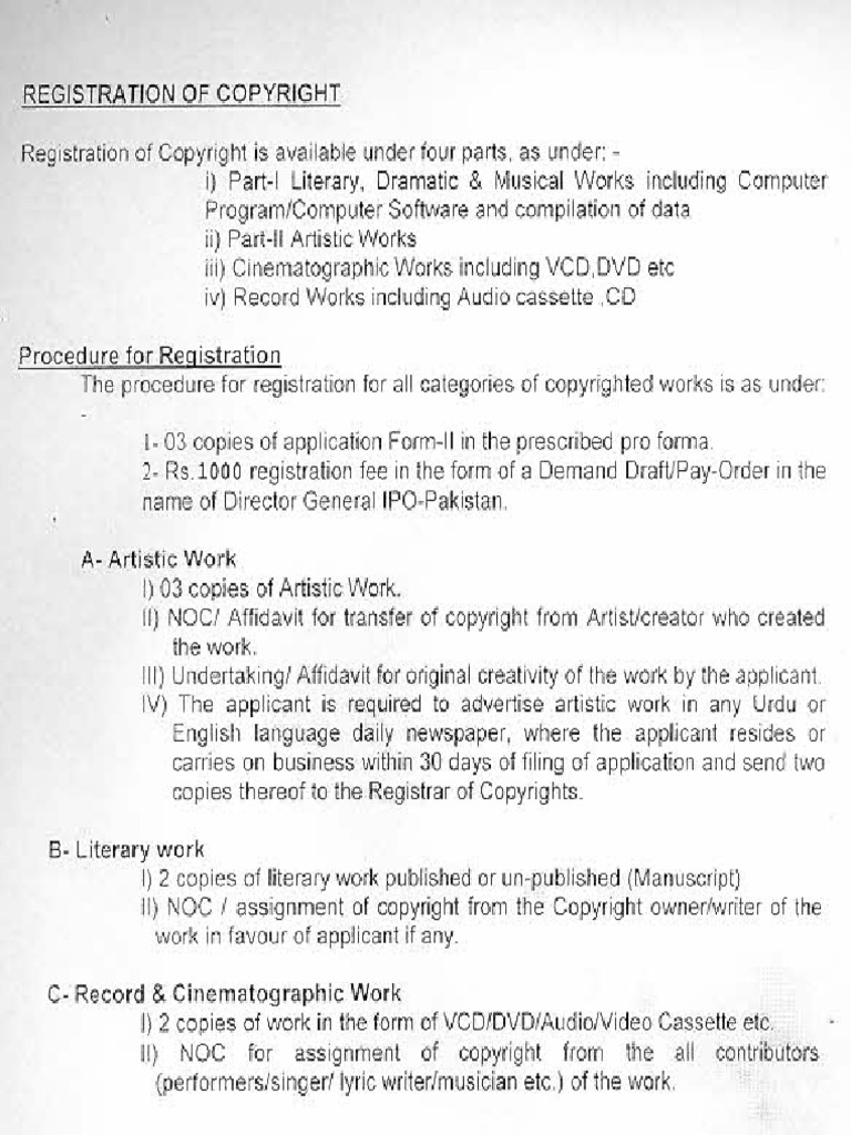 Procedure For Registration PDF | PDF