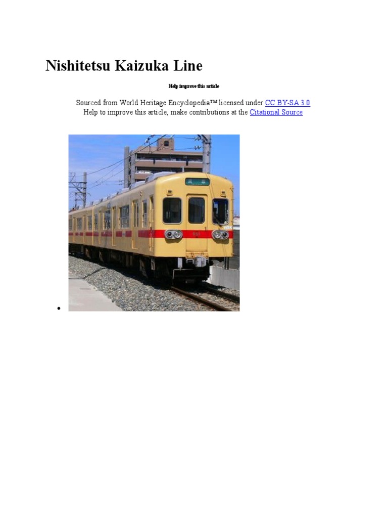 Nishitetsu Kaizuka Line | PDF