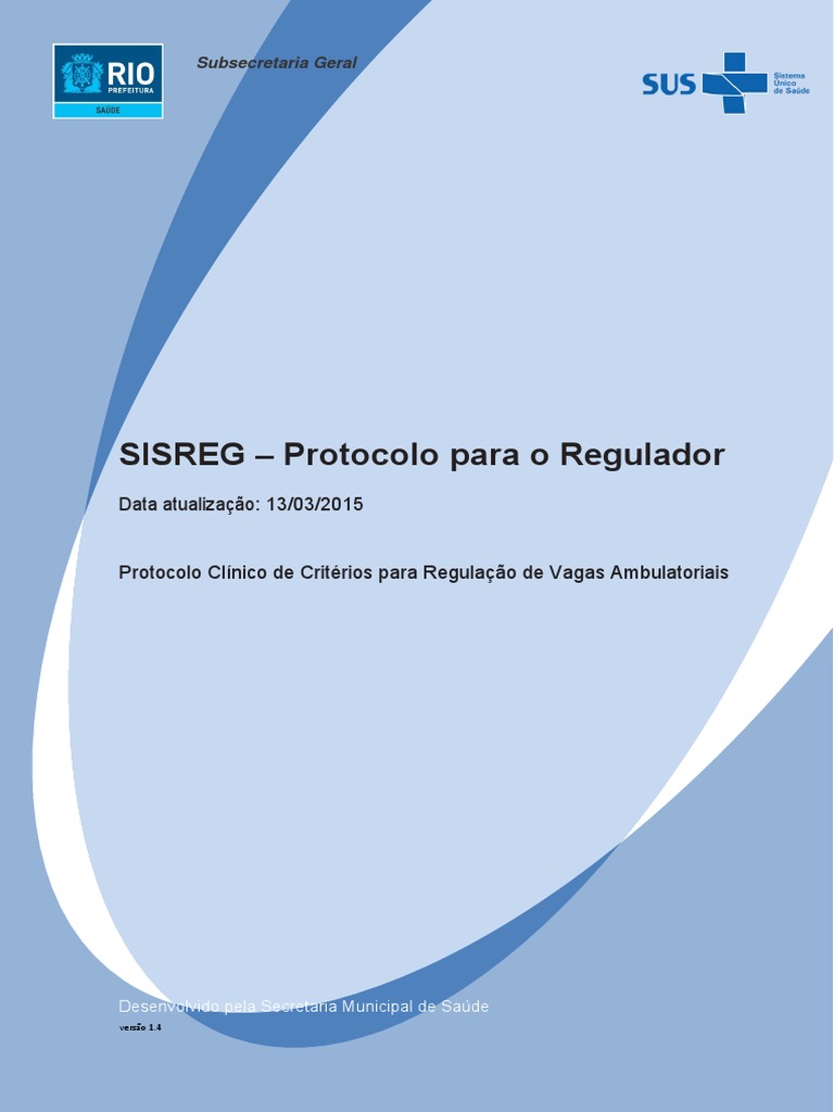 SISREG Regulador Protocolo | PDF | Hipertensão | Ambulância