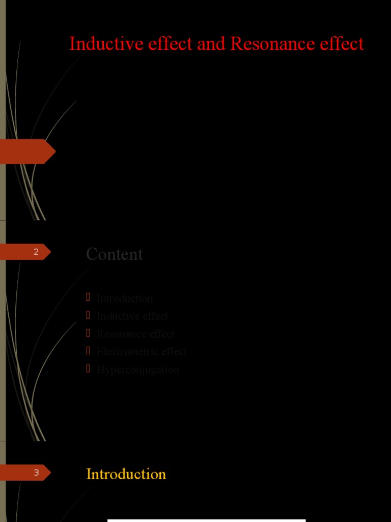 Inductive and Resonance Effect | PDF | Chemical Bond | Interaction
