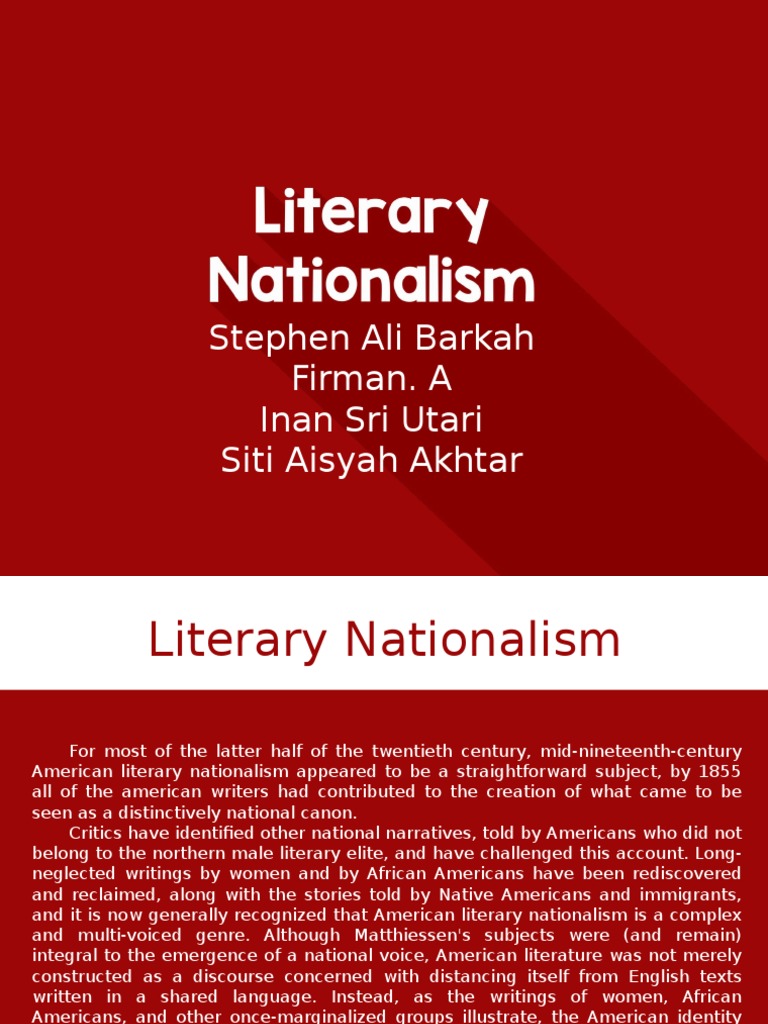American Literary Nationalism Unveiled | PDF | Washington Irving ...