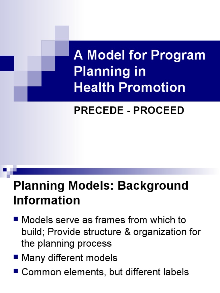 PRECEDE-PROCEED Health Planning Model | PDF | Policy | Behavior