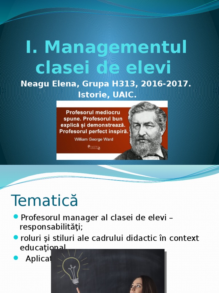 Managementul Clasei de Elevi | PDF