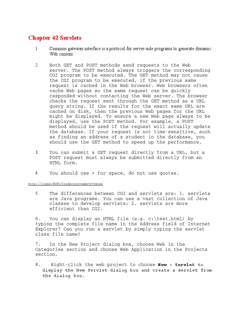 Chapter 42 Servlets | Download Free PDF | Http Cookie | Java Servlet