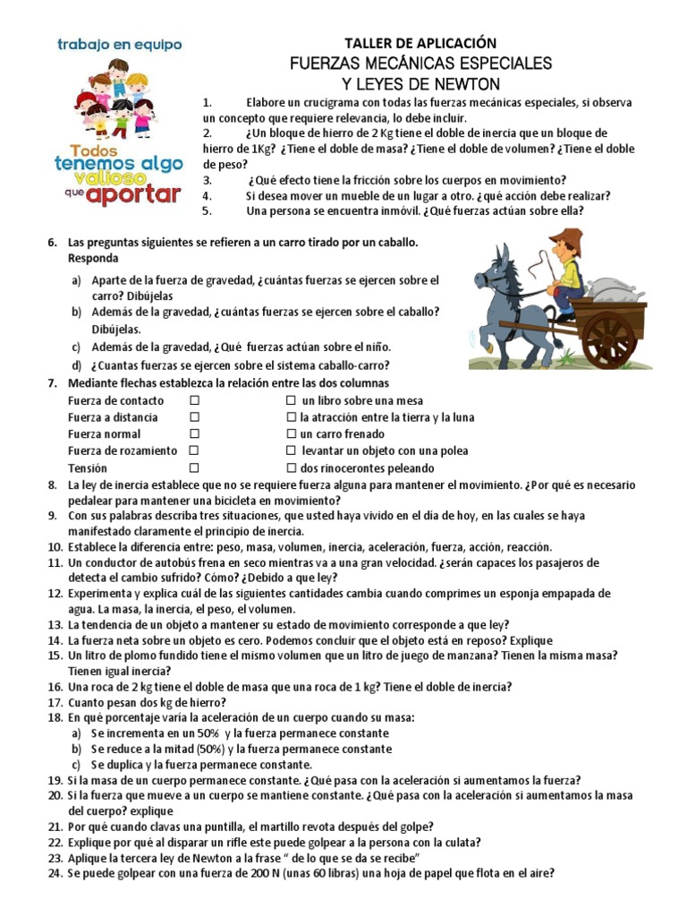 Aplicación de Fuerzas y Leyes de Newton | PDF | Las leyes del ...