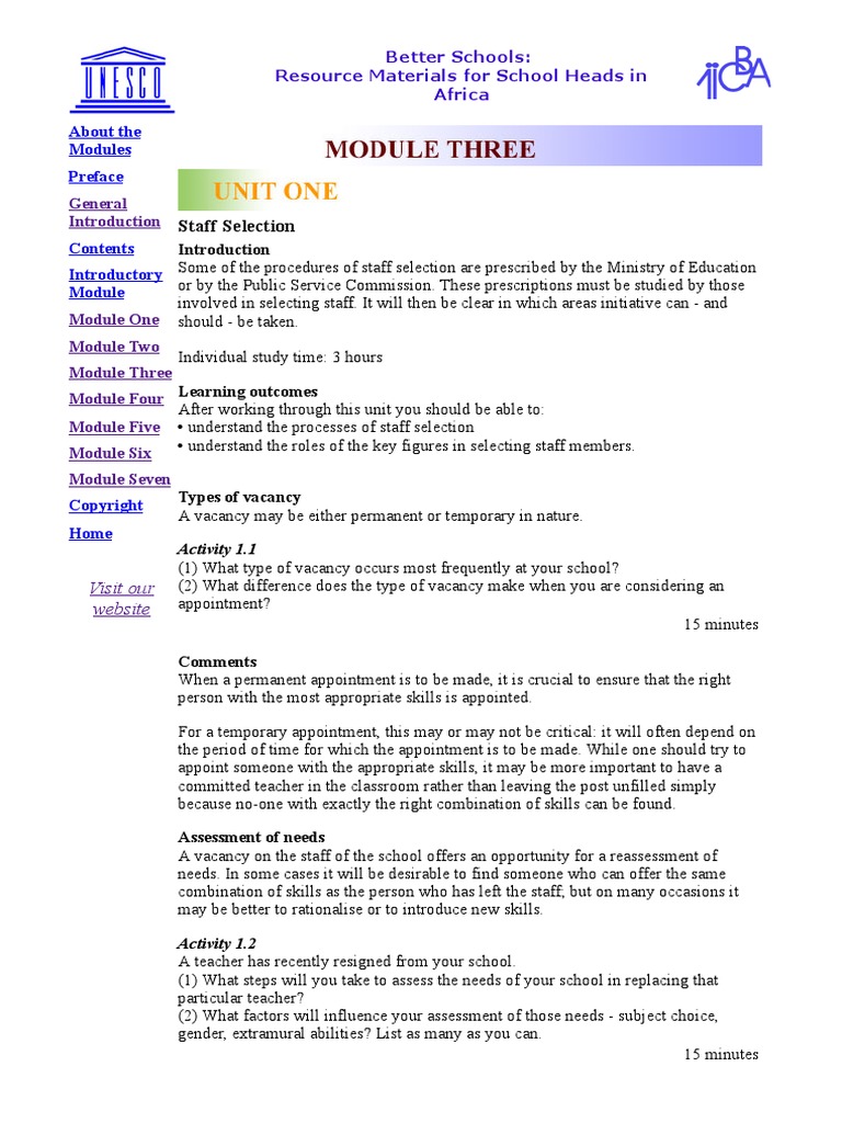 Module 3 - Unit 1 | PDF | Interview | Teachers