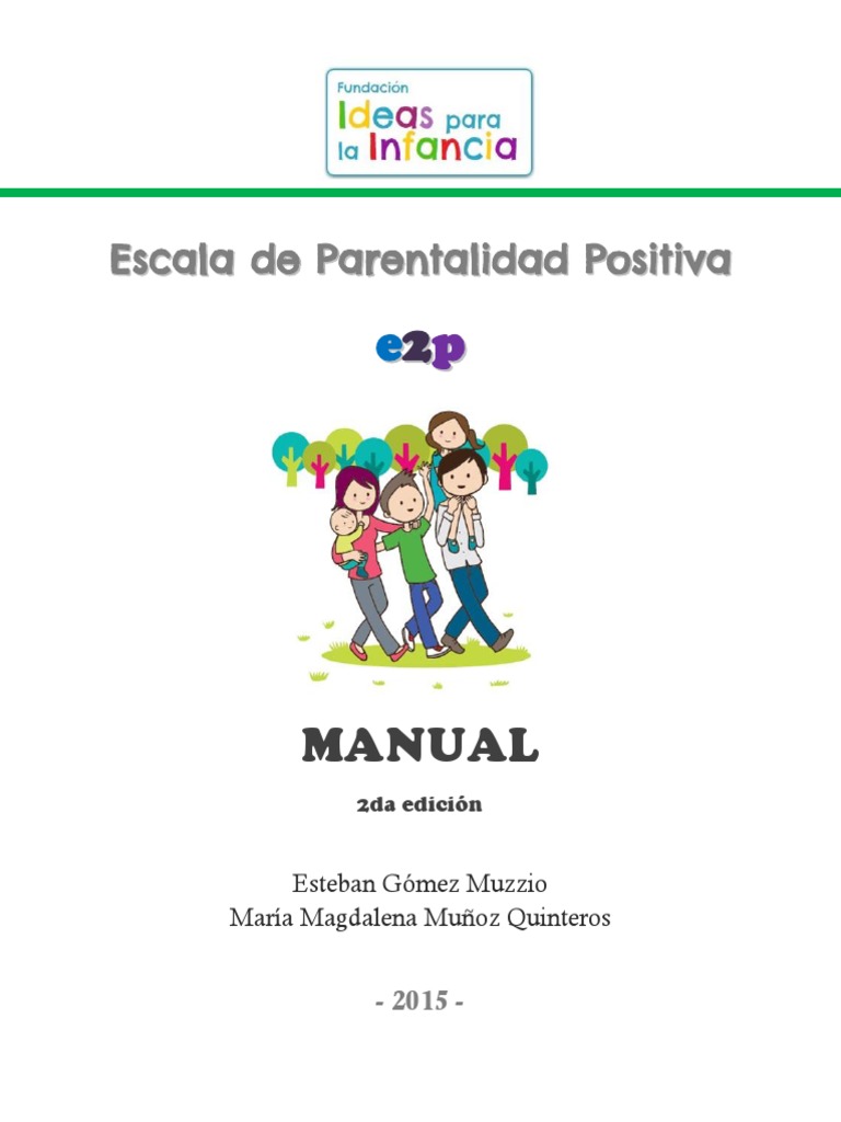 Manual de La Escala E2P PDF | PDF | Teoría de apego | Comportamiento