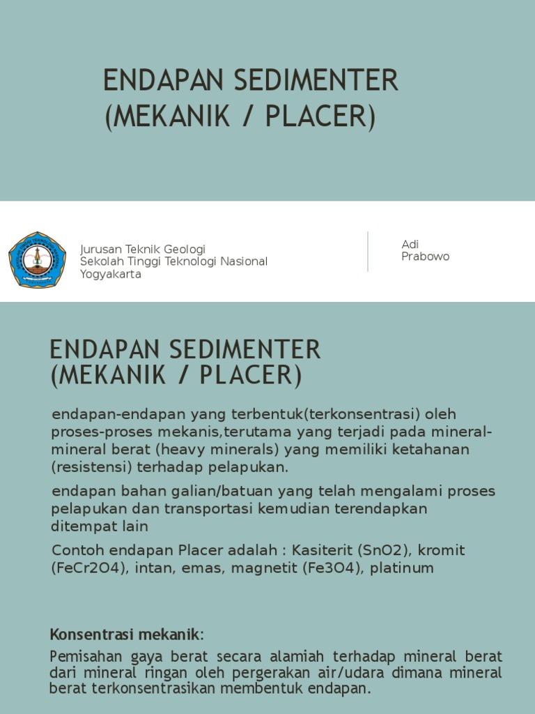12 Endapan Sedimenter | PDF | Bahan Alami | Sedimentologi