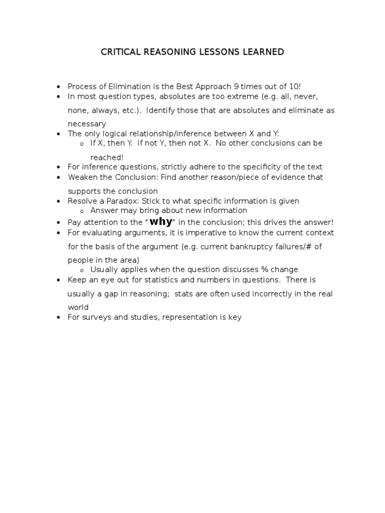 CR Lessons Learned | PDF