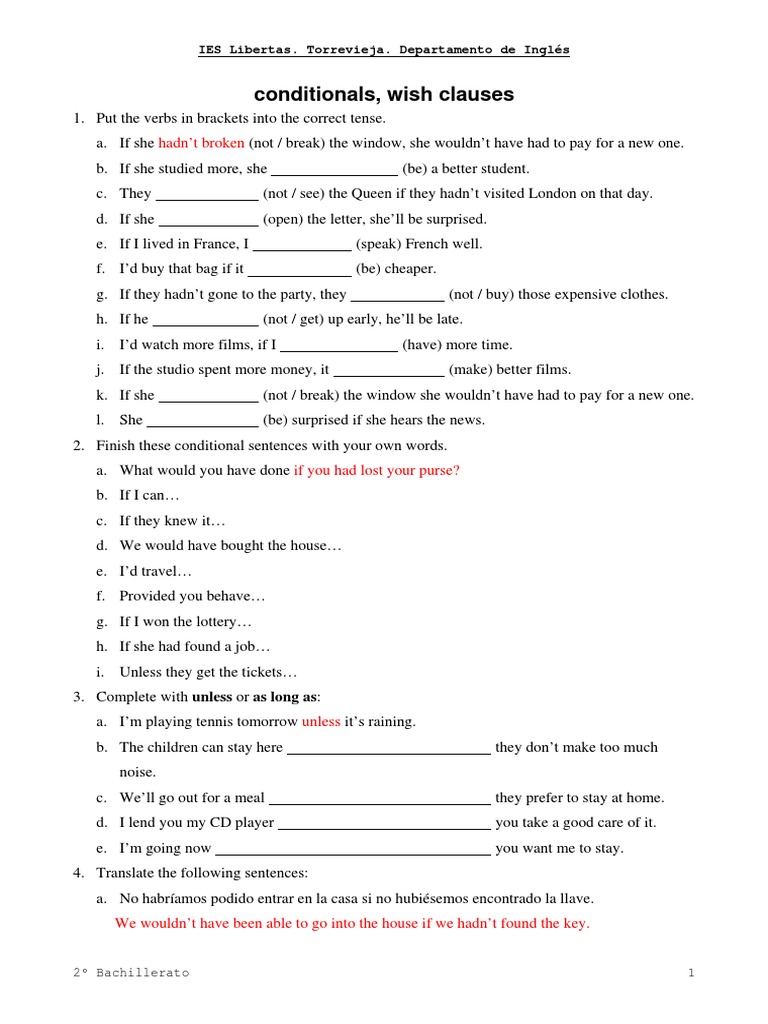 Conditional Clauses 2 PDF | PDF | Grammar | Onomastics