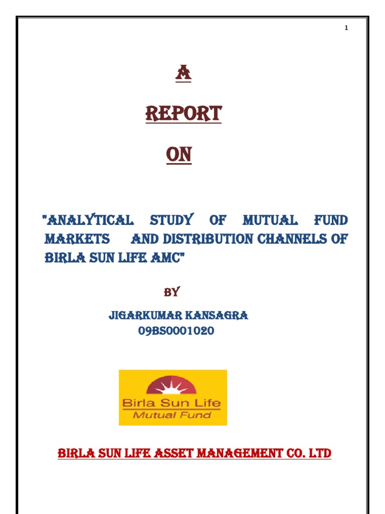 SIP Project Report | Mutual Funds | Securities (Finance)