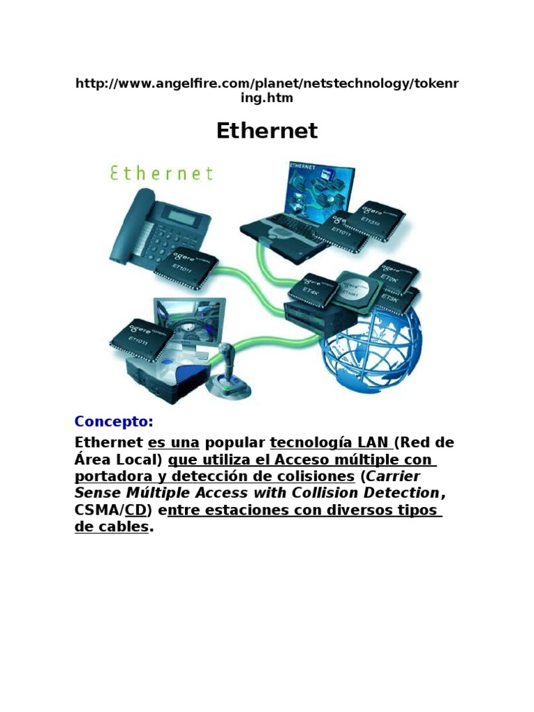 Que Es Ethernet y Token Ring | PDF | Ethernet | Red de computadoras