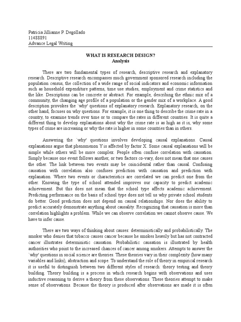 What Is Research Design Analysis | PDF | Causality | Research Design