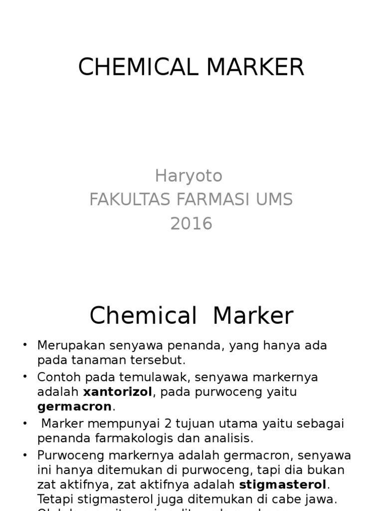 Chemical Marker | PDF