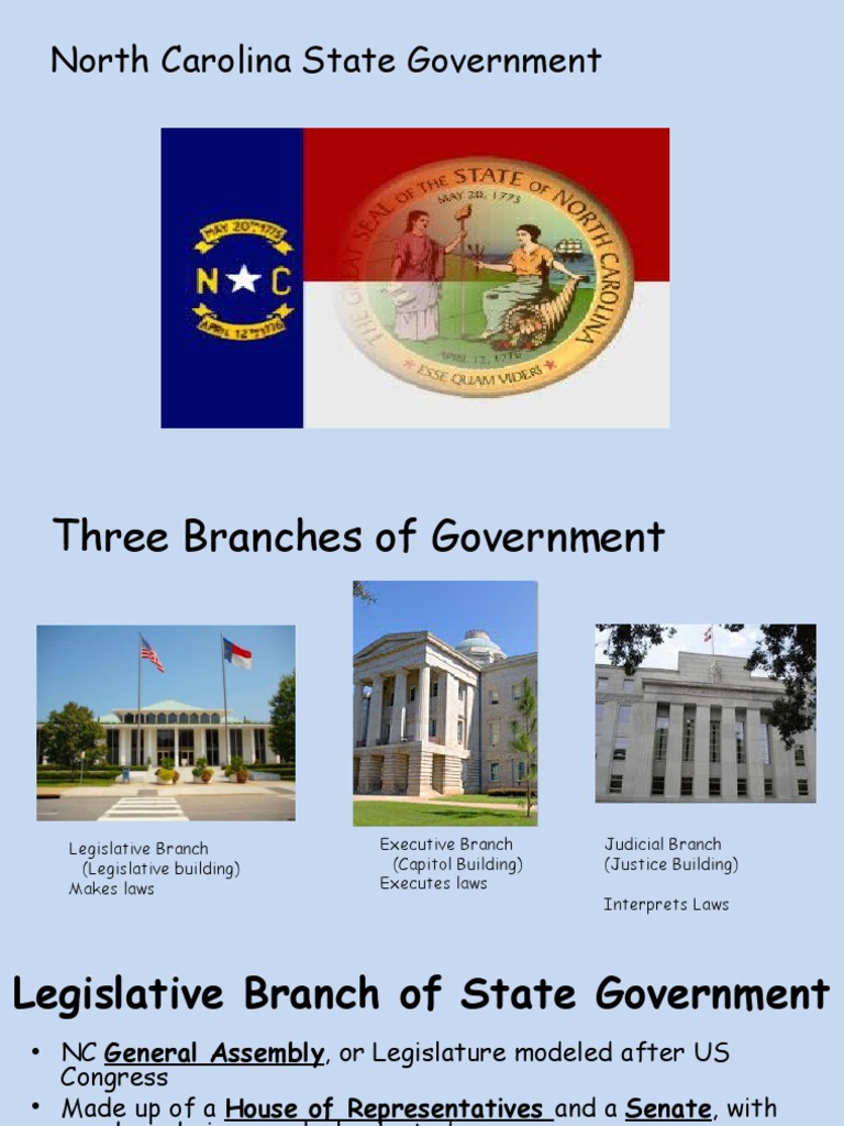 NC State Branches of Government 4 | PDF | North Carolina General ...