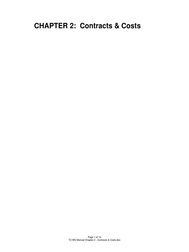 Contracts & Costs Chapter | PDF | Drilling Rig | General Contractor