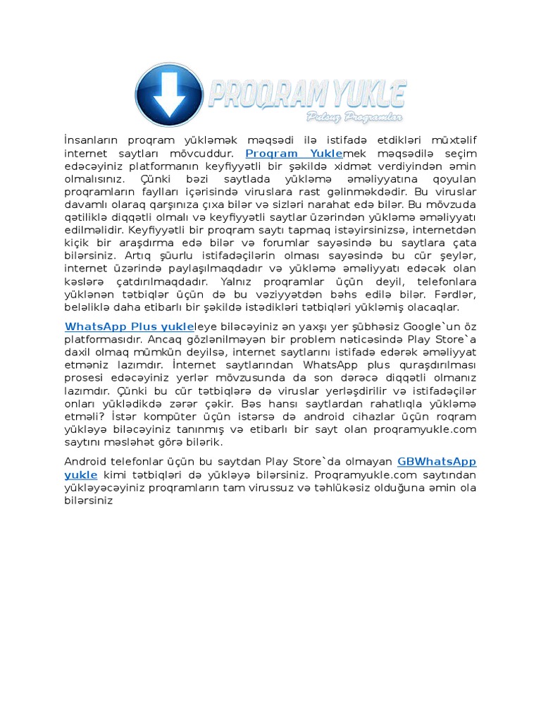 Proqram Yukle | PDF