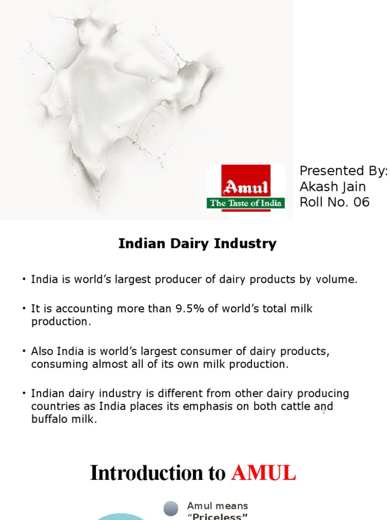 AMUL PPT | Dairy | Milk