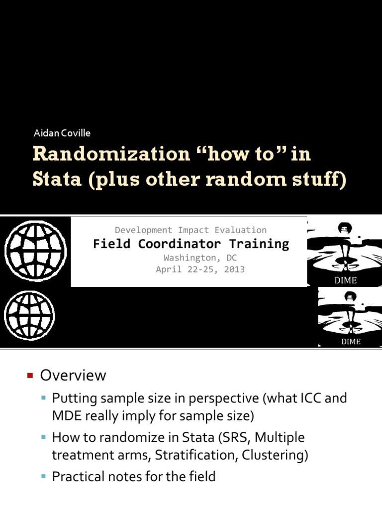 1 Stata How To For Randomization and Sampling | PDF | Computers ...