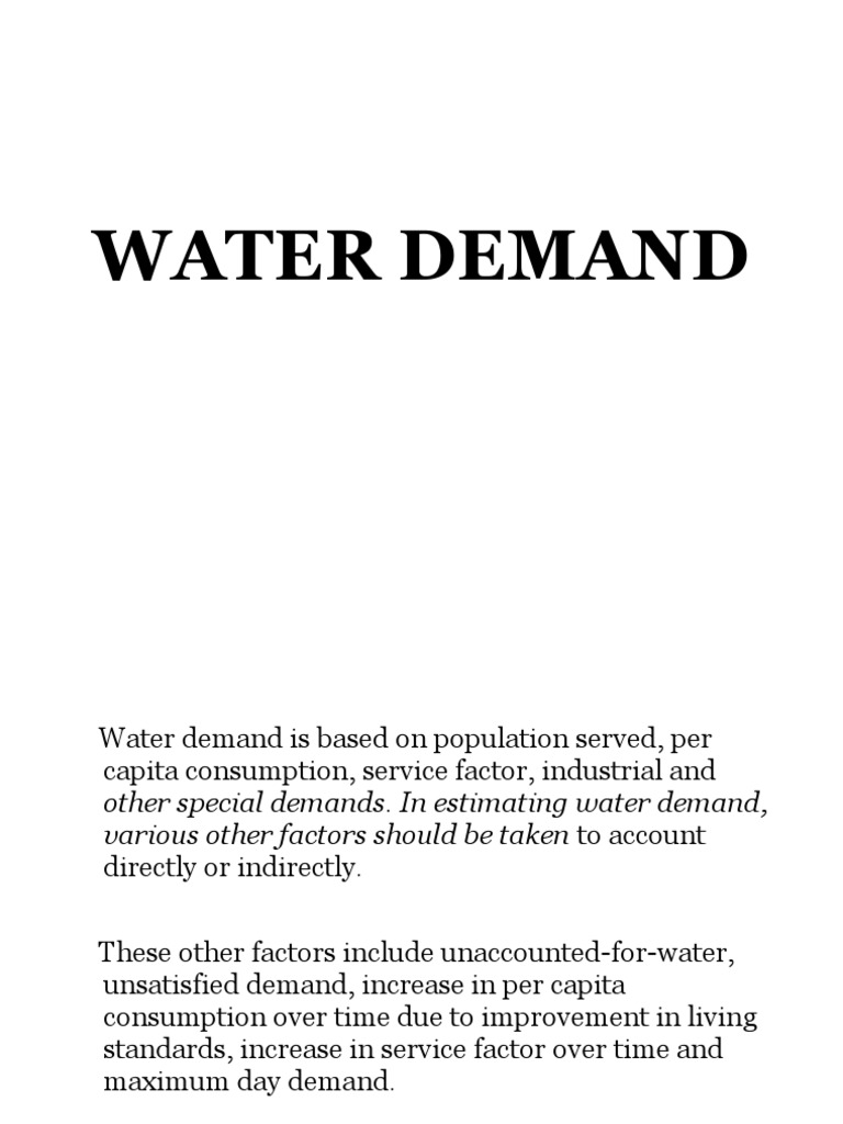 Chapter 5 Water Demand | PDF | Population Growth | Economic Growth