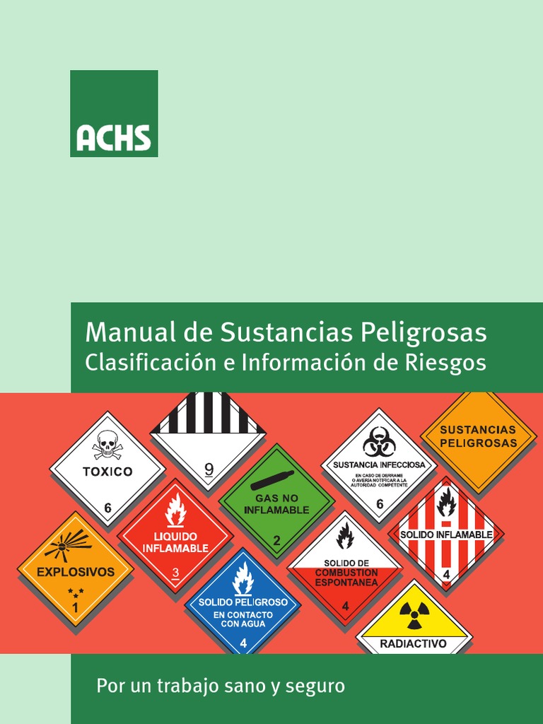 Manual Sustancias Peligrosas ACHS PDF | PDF | Argón | Hidrógeno