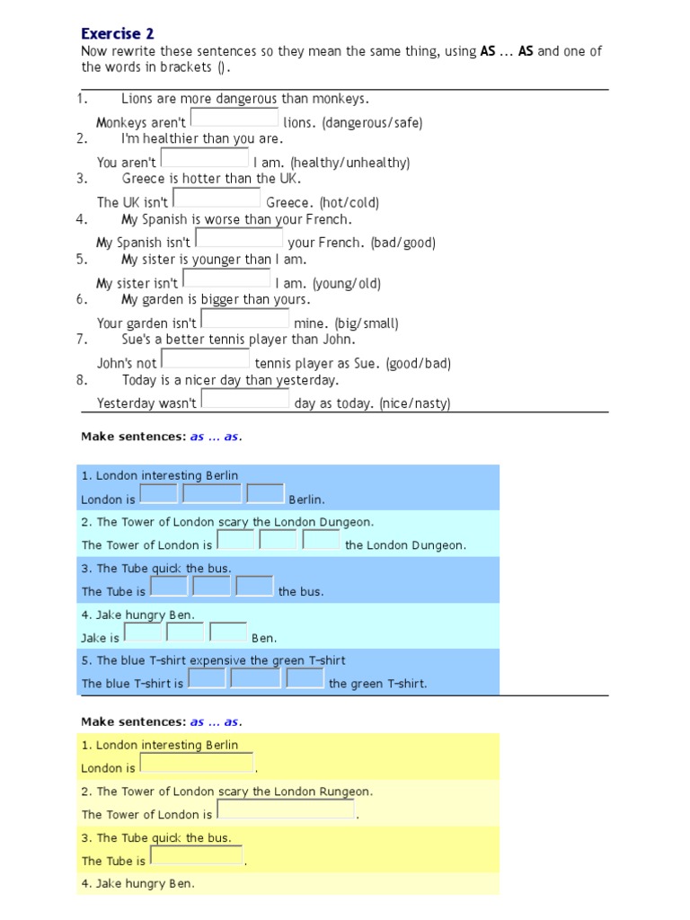 Comparison As As | PDF