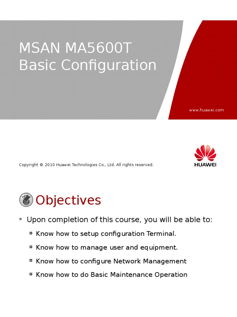 02 MA5600T Basic Operation ISSUE1 00 PDF Command Line Interface 