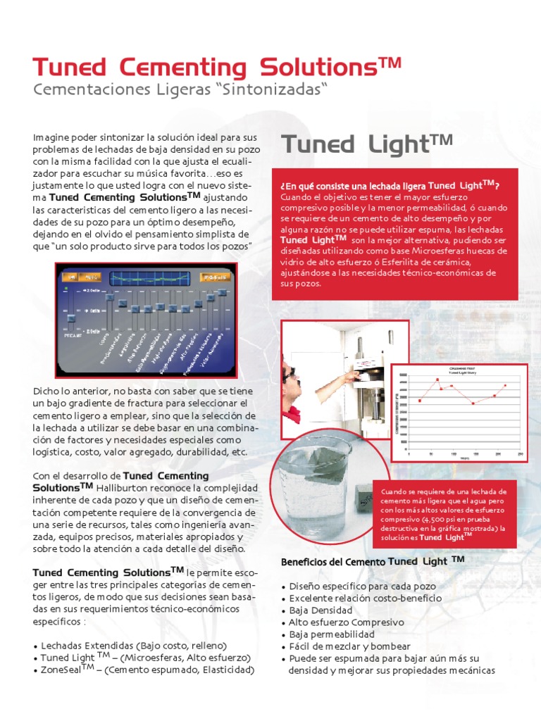 Soluciones de Cementación Tuned Light | PDF | Cemento | Science