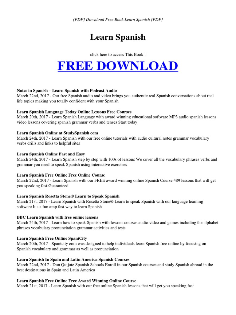Learn Spanish | PDF | French Language | Spain