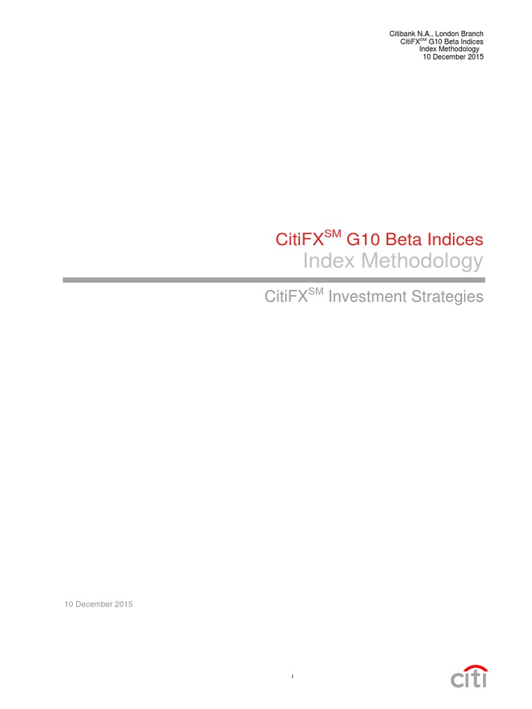 Citifx - g10 Model Complete | PDF | Exchange Rate | Financial Markets