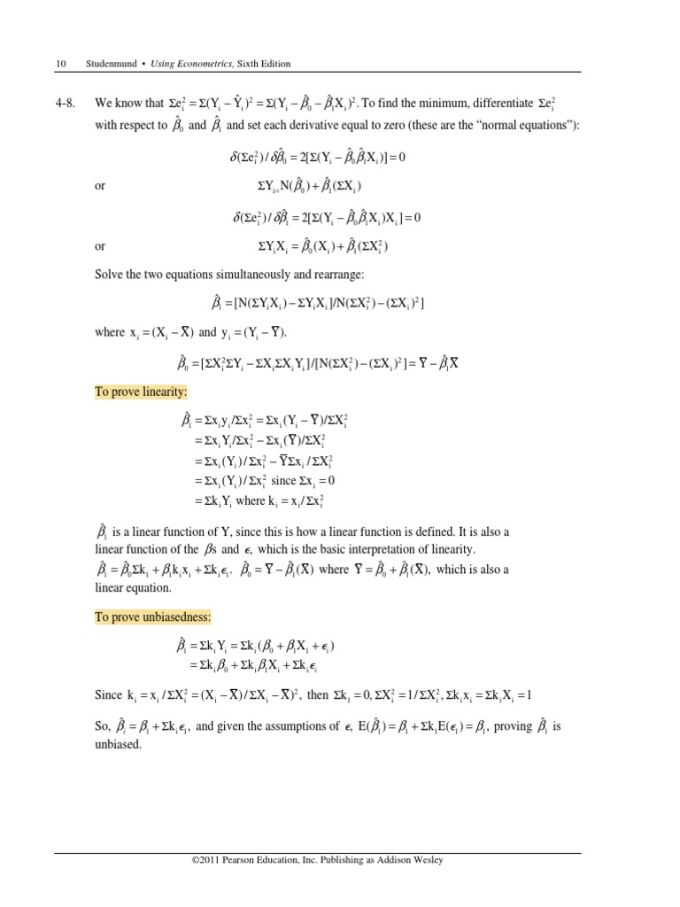 Gauss-Markov Theorem Proof | PDF | Least Squares | Bias Of An Estimator