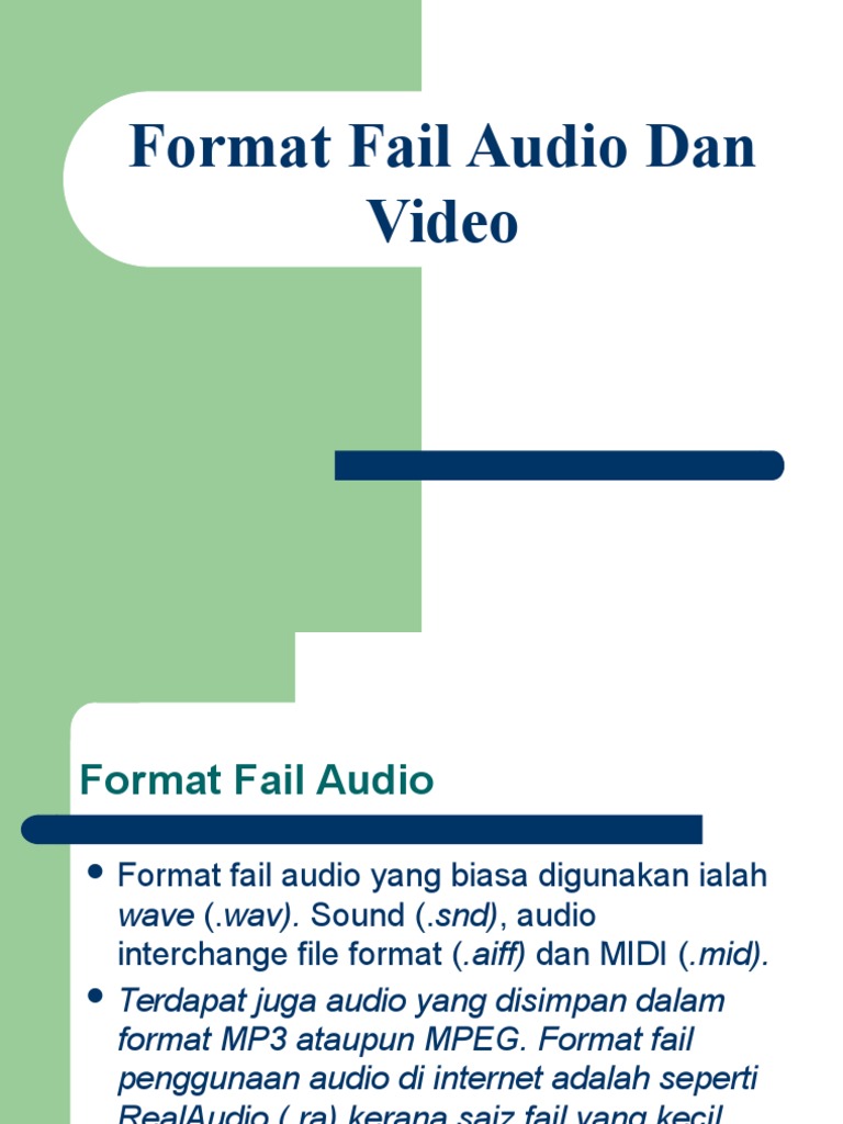 Format Fail Audio Dan Video | PDF
