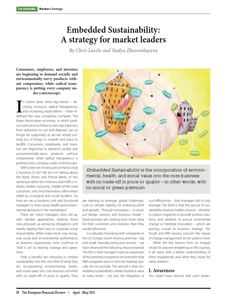 Embedded Sustainability - A Strategy For PDF | PDF | Sustainability ...