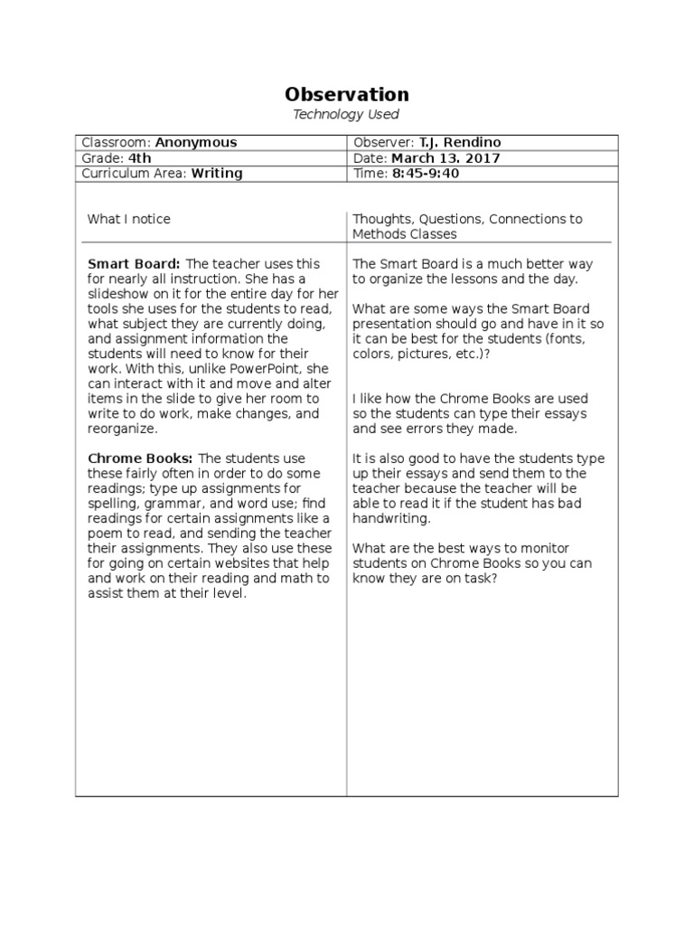 Writing Observation | PDF | Career & Growth | Art