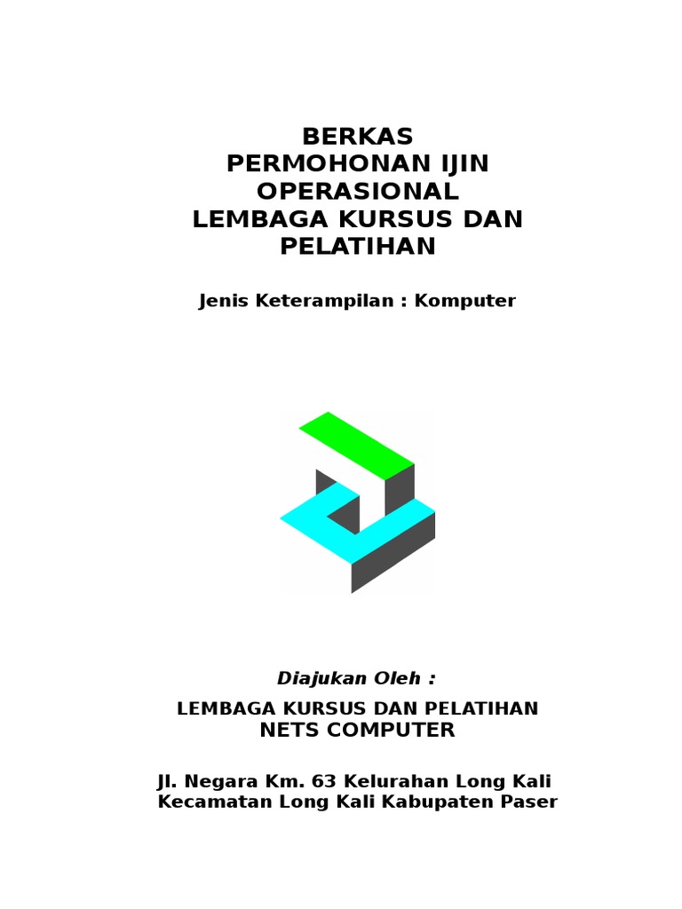 Cover Permohonan Ijin LKP | PDF
