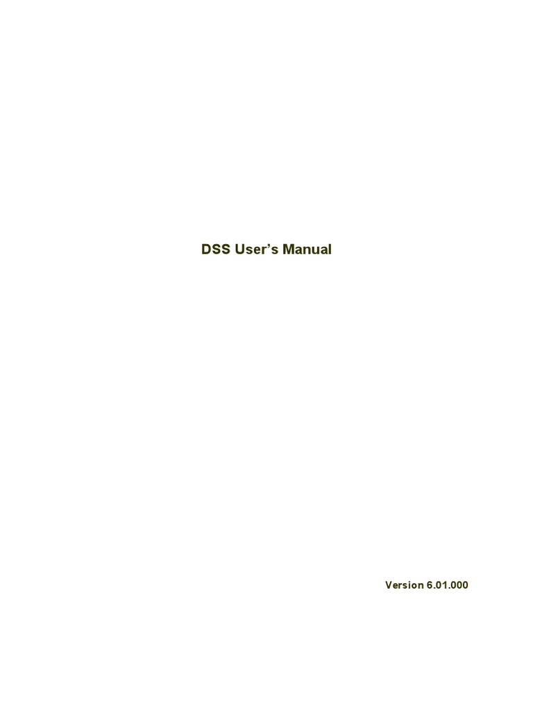 DSS User's Manual V6.01.000 201602 | PDF | File Transfer Protocol ...