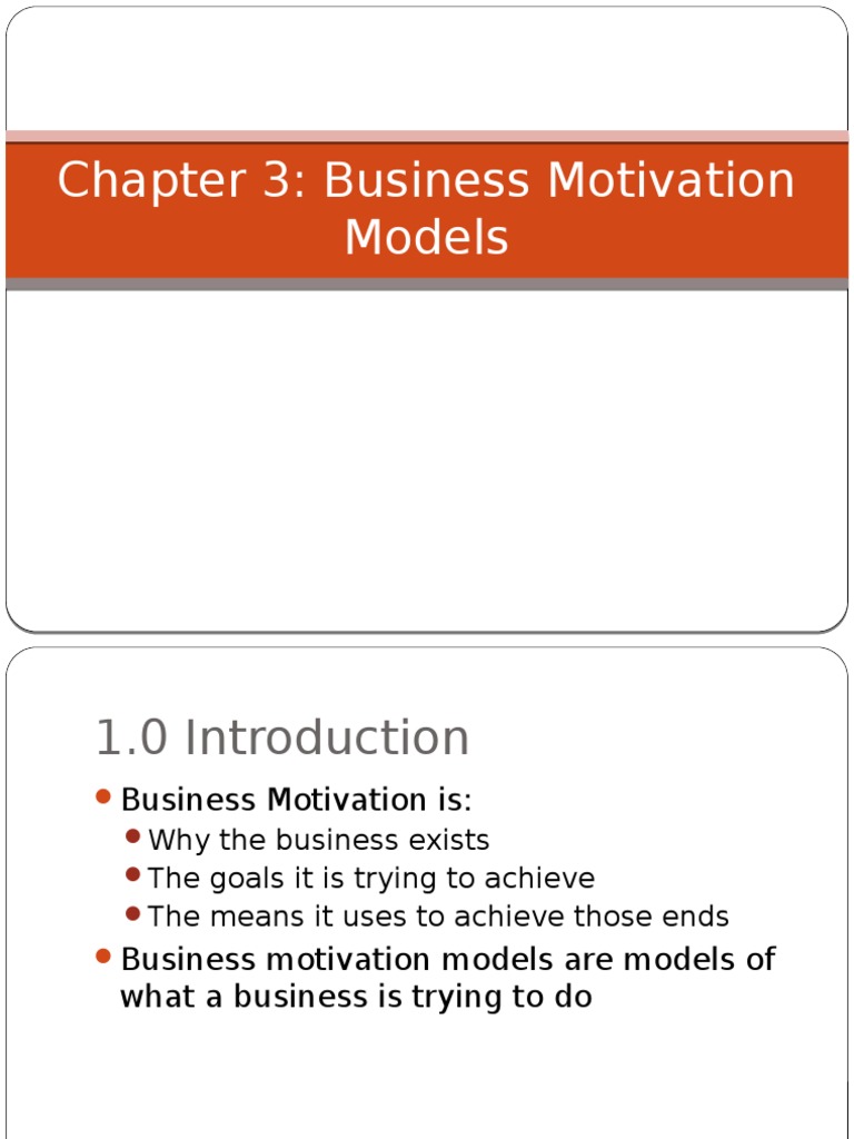 Chapter 3: Business Motivation Models | PDF | Strategic Management | Goal