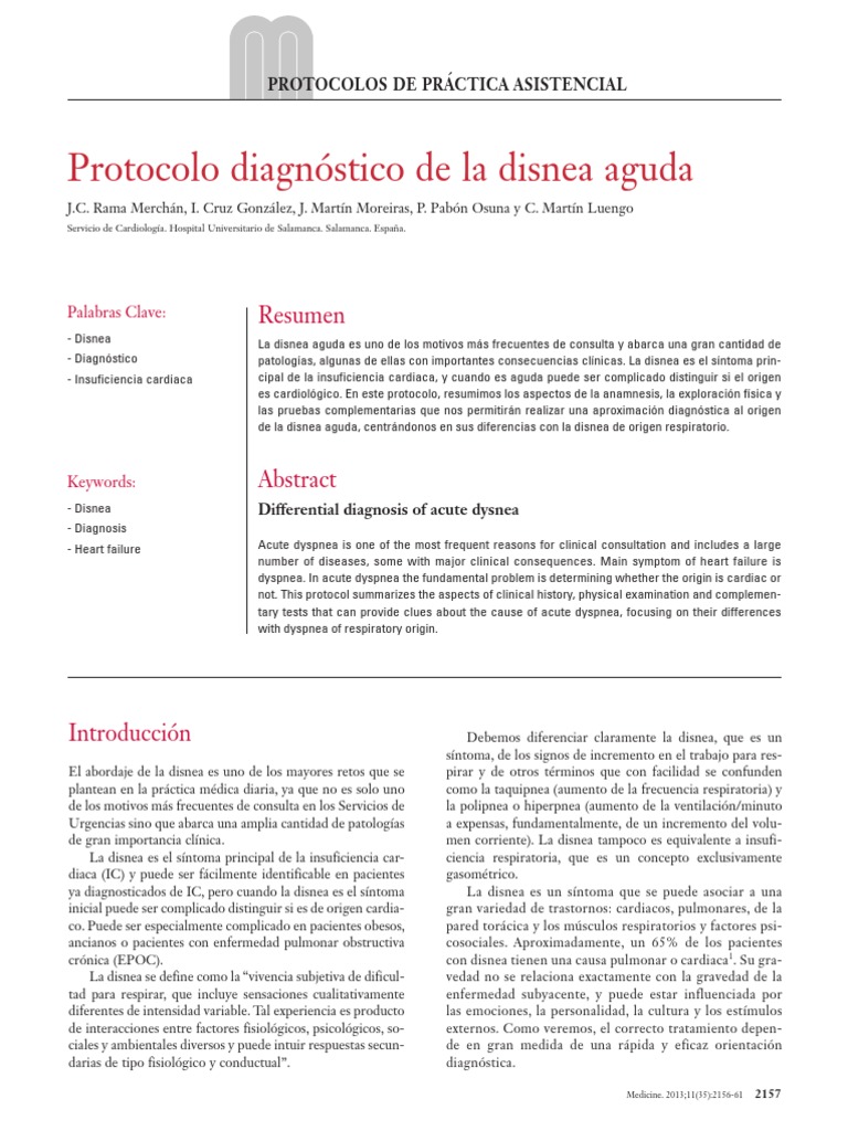 Protocolo DX Disnea Aguda | PDF | Diagnostico medico | Ciencias de la Salud