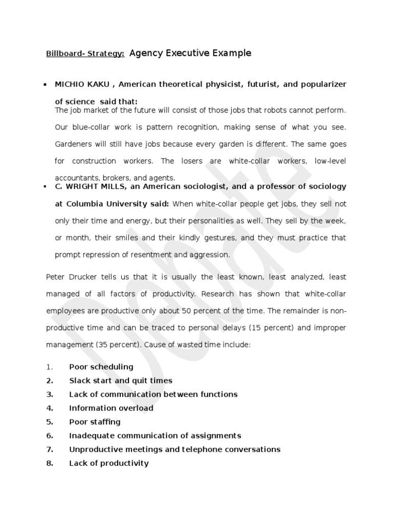 Agency Executive Example | PDF